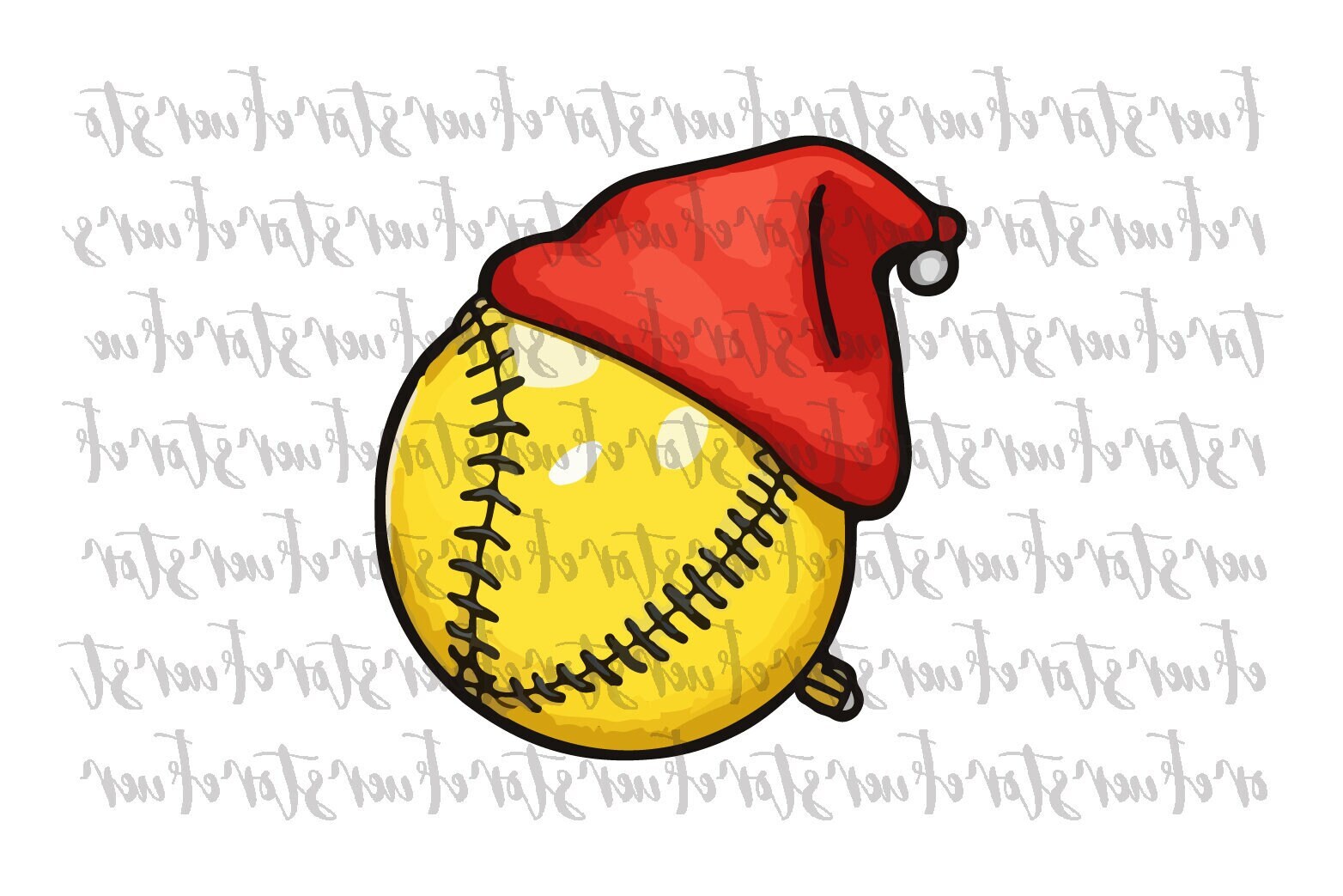 Christmas Softball Ball Png, Softball Ball Png, Softball Santa PNG ...