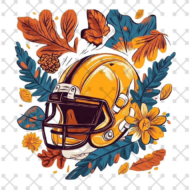Boho Football Png, Retro Football Png, Fall Football Png, Touchdown ...