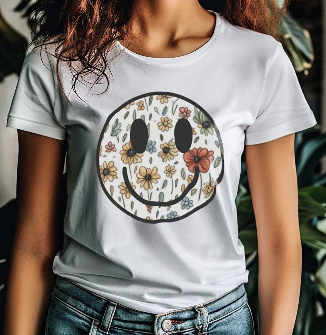 Daisy Smile Png, Retro Smile Png, Flower Smile Png,smiley Happy Face ...