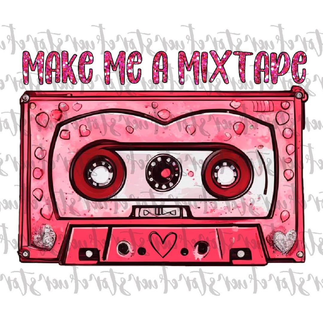 Make Me a Mixtape PNG, Valentine's Day Png, Valentine's Casette Png ...