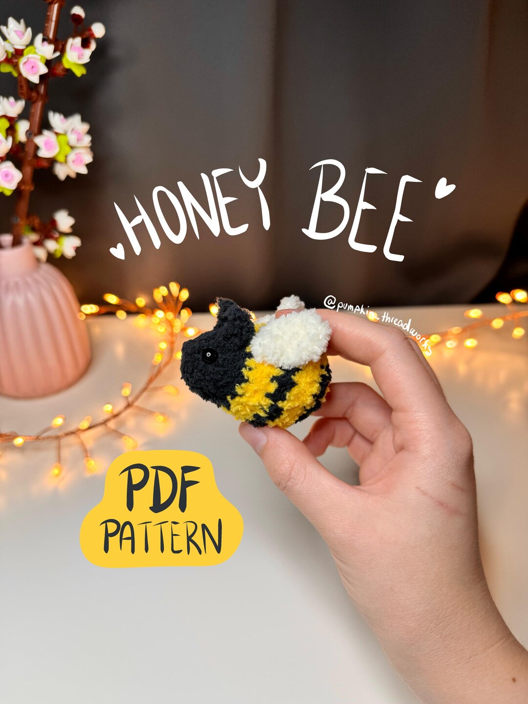 Honey Bee CROCHET PATTERN, Cute Bee Plushie, Mini Bee - Etsy