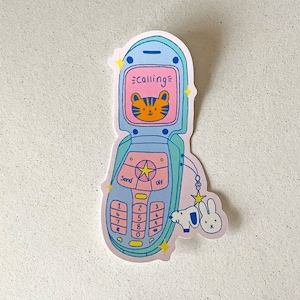 Y2K Flip Phone Die Cut Sticker - Cute 90s Sticker / Childhood Sticker ...