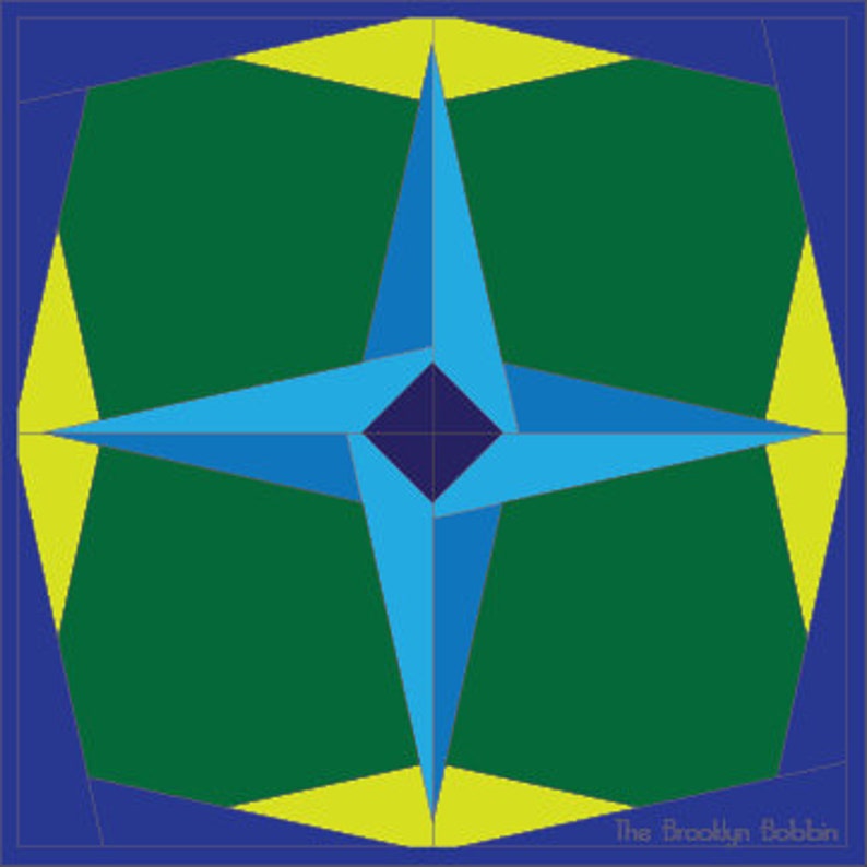Beginner FPP Kaleidoscope North Star Pattern, 15.5 X 15.5 Finished ...