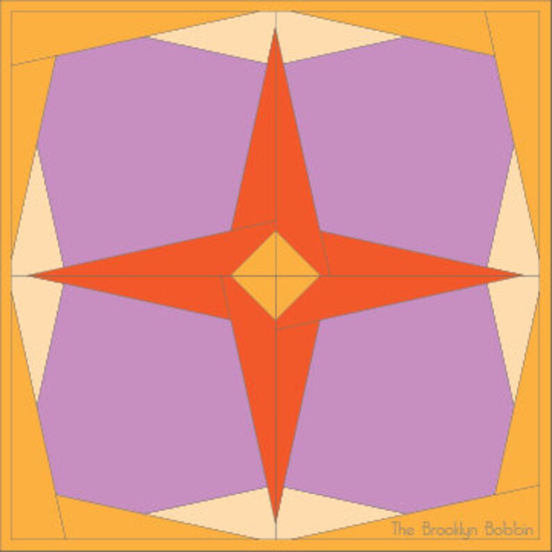 Beginner FPP Kaleidoscope North Star Pattern, 15.5 X 15.5 Finished ...