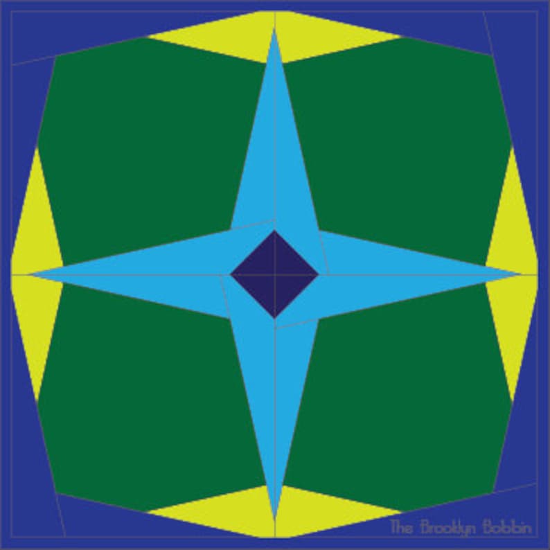 Beginner FPP Kaleidoscope North Star Pattern, 15.5 X 15.5 Finished ...