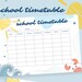 Printable School Timetable daily Schedule and Learning Planner for ...