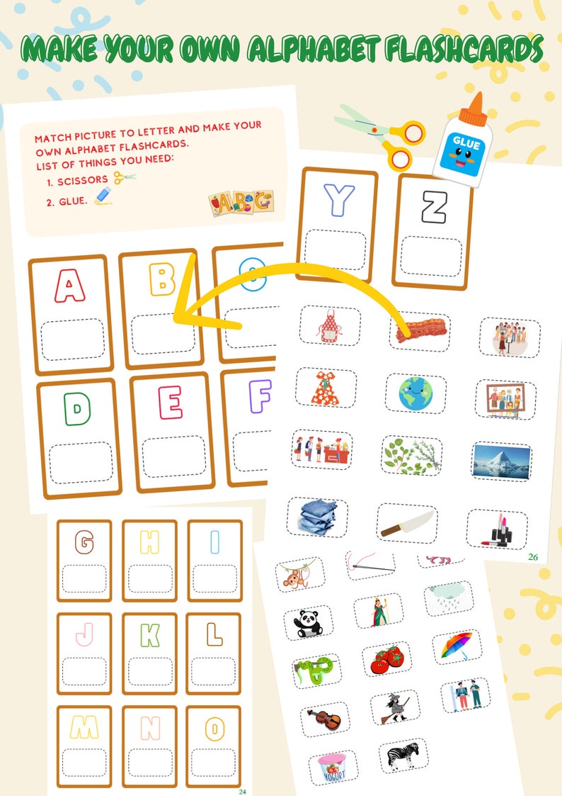 Preschool Learning Printable Worksheets Alphabet&more - Etsy