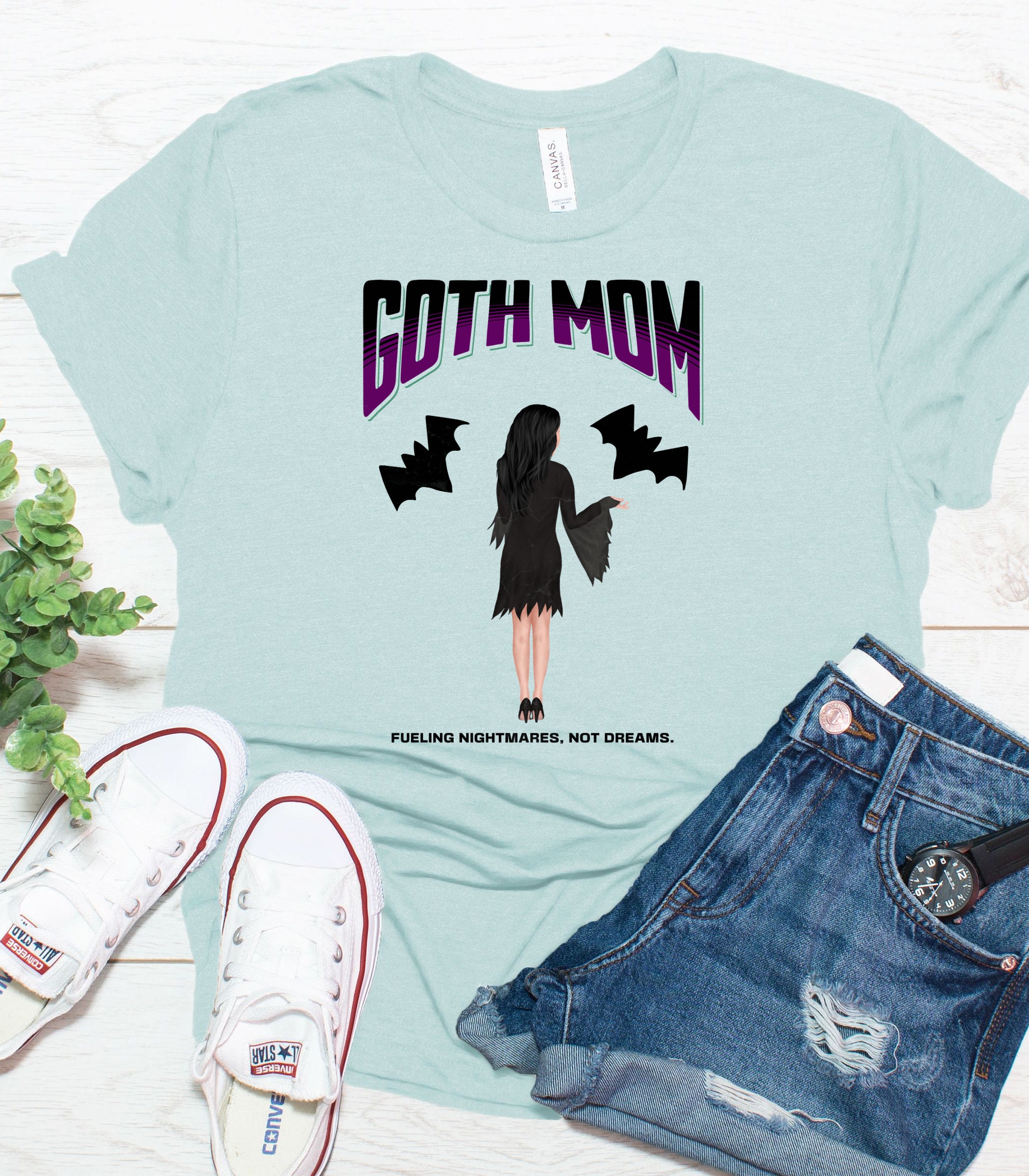 Goth Mom Fullfiling Nightmares, Goth Mom Shirt, Mother's Day Gift for Goth Mom, Pregnancy ...