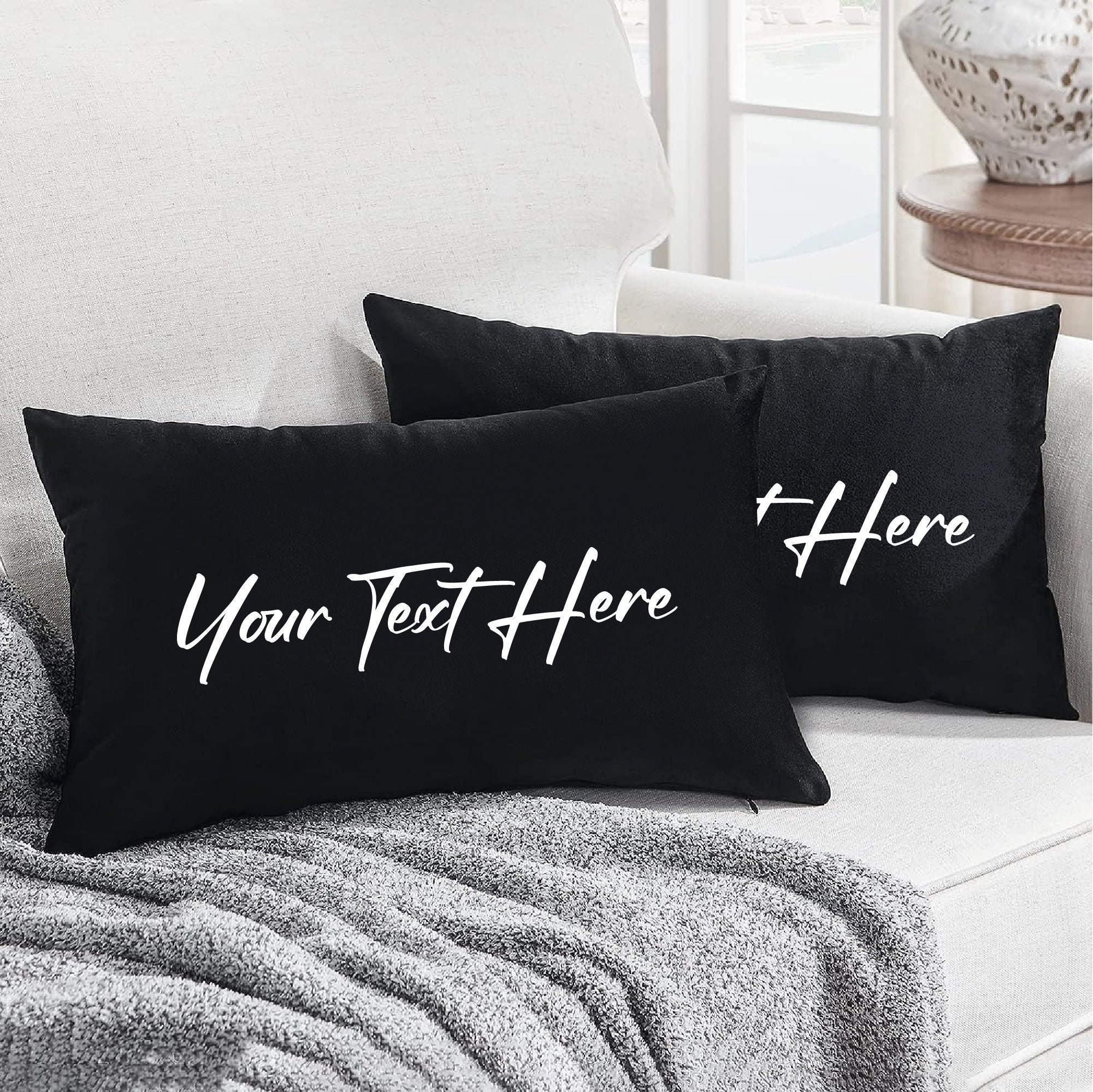 Custom Pillow, Personalized Text Pillow, Custom Text Pillow ...