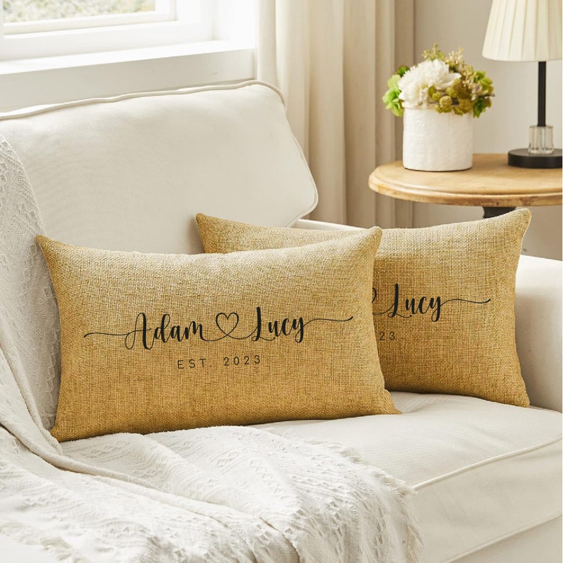 Personalized Wedding Gift, Custom Couple Pillow, Personalized Pillow ...