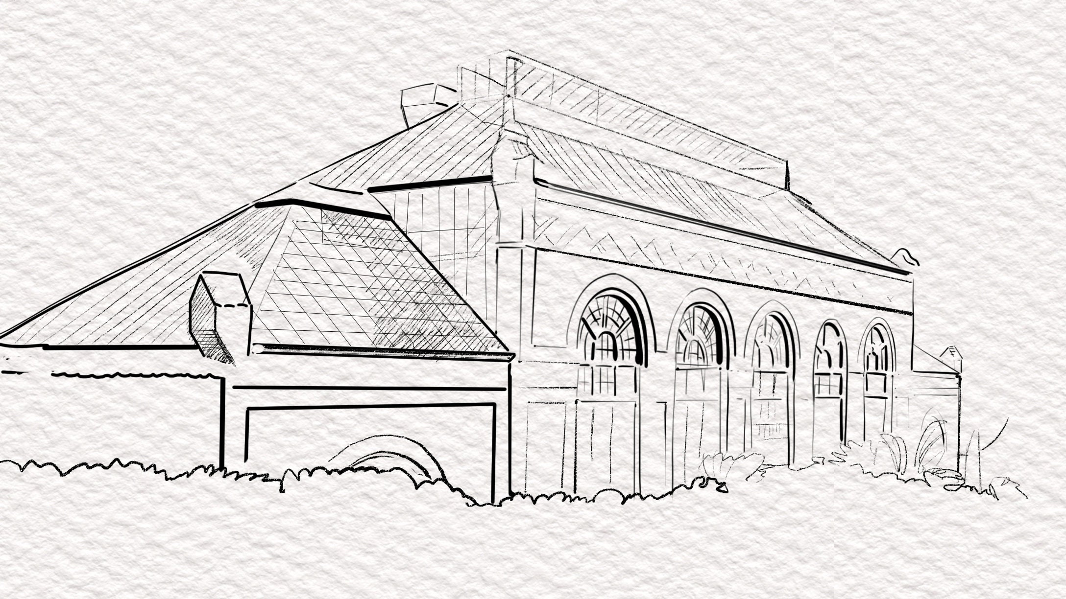 Custom Wedding Venue Drawing Illustration Digital Download - Etsy