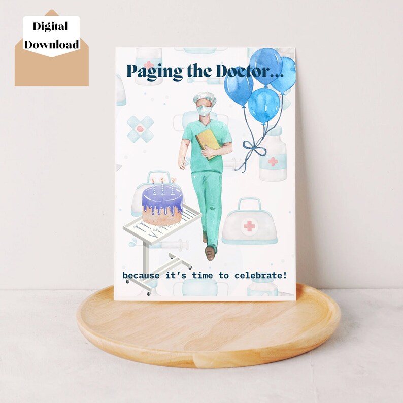 Downloadable and Printable Card Doctor Card Instant - Etsy