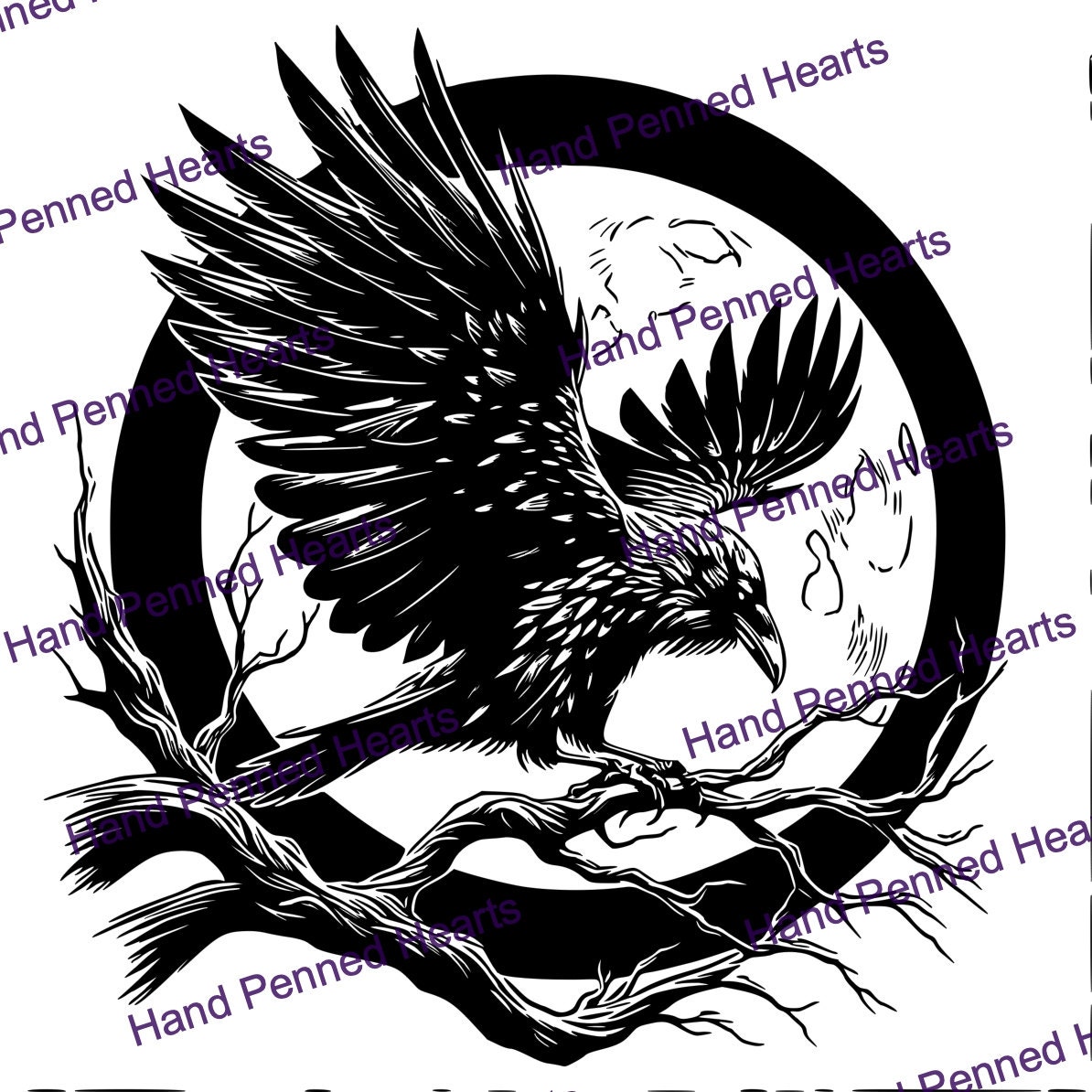 Raven | Svg, Png, Pdf, Jpeg | Cricut Template, Silhouette Template ...