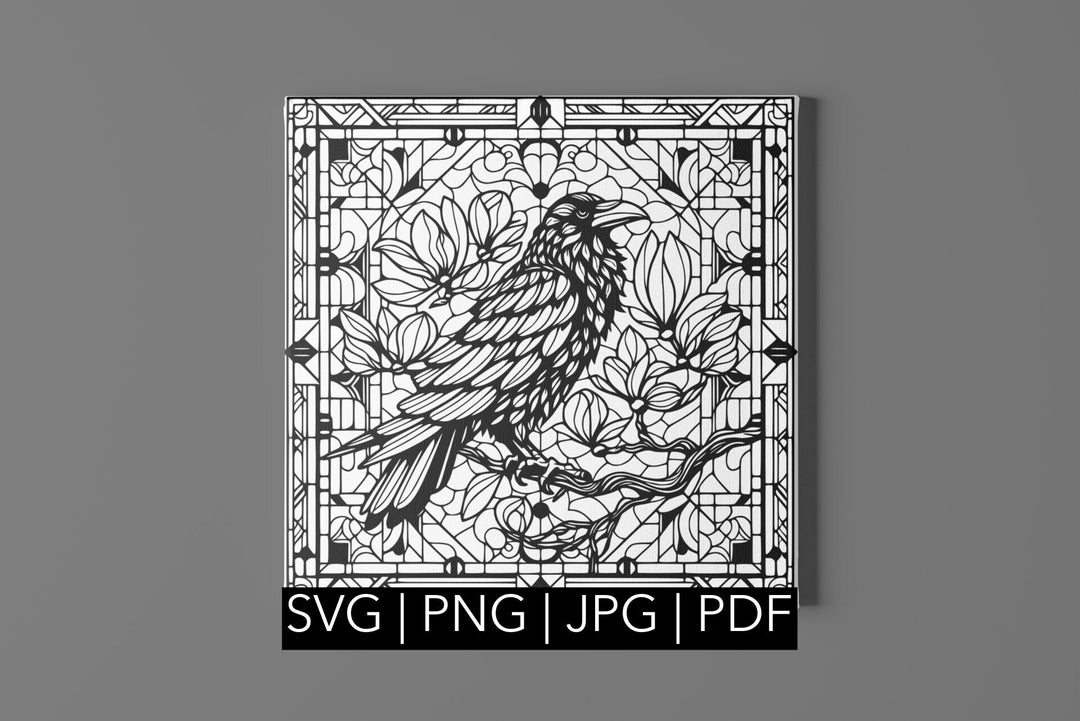 Raven | Svg, Png, Pdf, Jpeg | Cricut Template, Silhouette Template ...