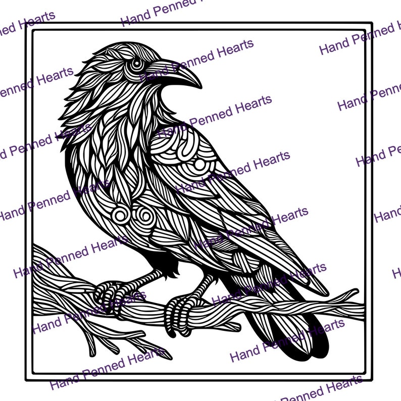 Raven Svg, Png, Pdf, Jpeg Paper Cutting Template, Cricut Template ...