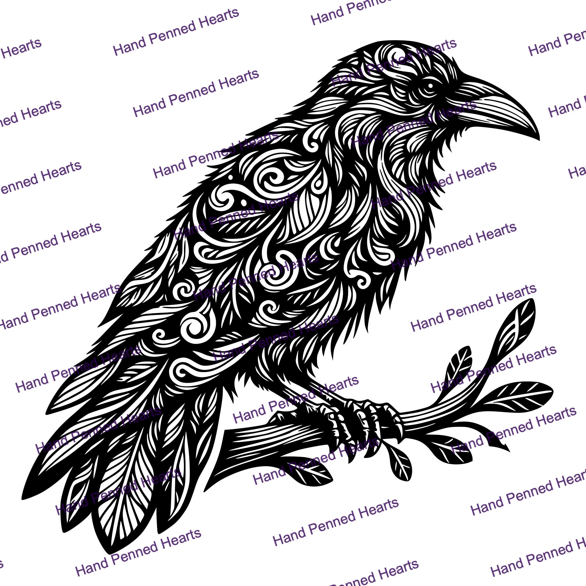 Raven | Svg, Png, Pdf, Jpeg | Paper Cutting Template, Cricut Template ...