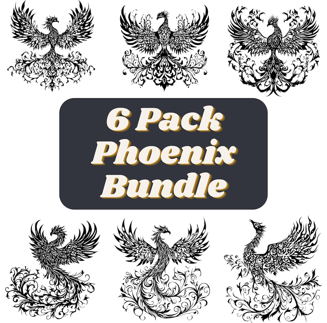 Phoenix Svg for Cricut and Silhouette, Bird Svg, Phoenix Wings Svg ...