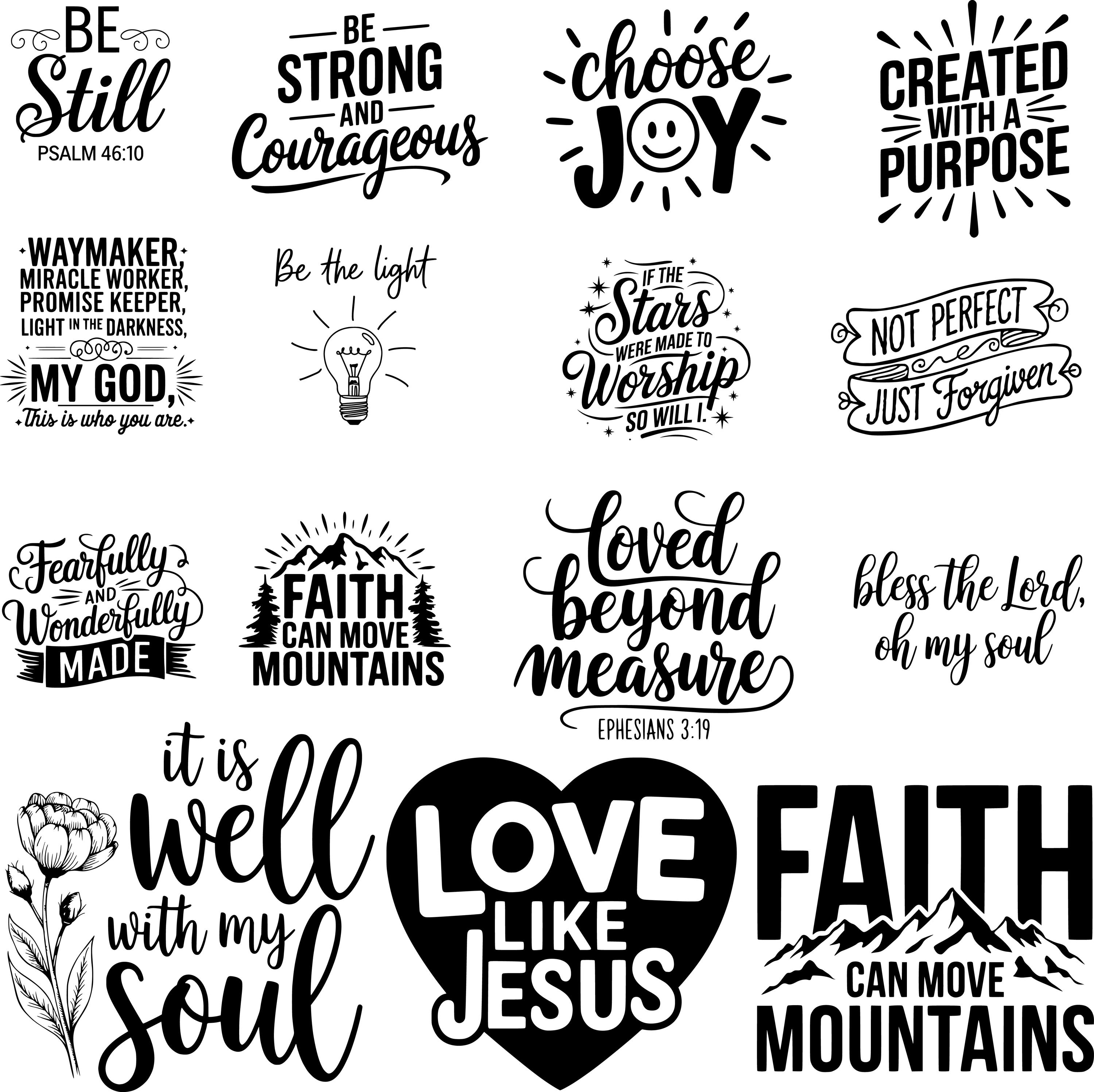 Christian Svg Bundle, Religious Svg, Scripture Svg, Bible Verse Svg ...