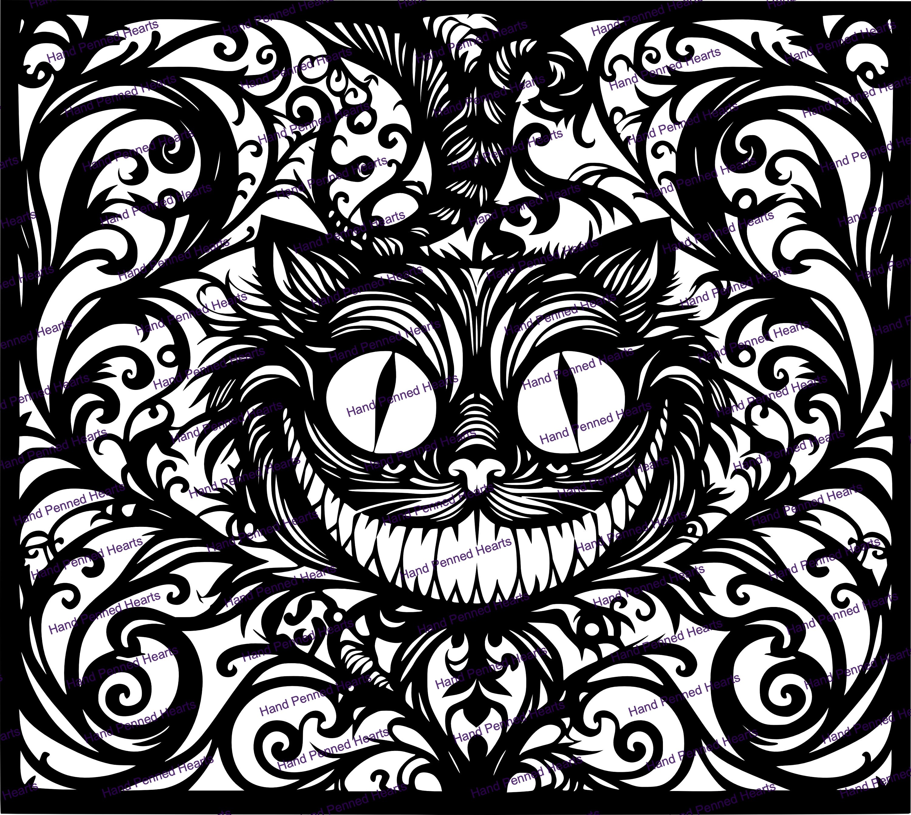 Cheshire Cat | Svg, Png, Jpeg, Pdf | 300 DPI | Cricut Template ...
