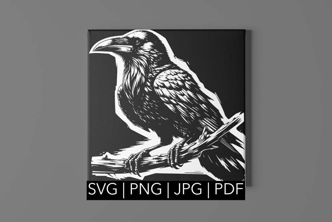 Raven | Svg, Png, Pdf, Jpeg | Cricut Template, Silhouette Template ...