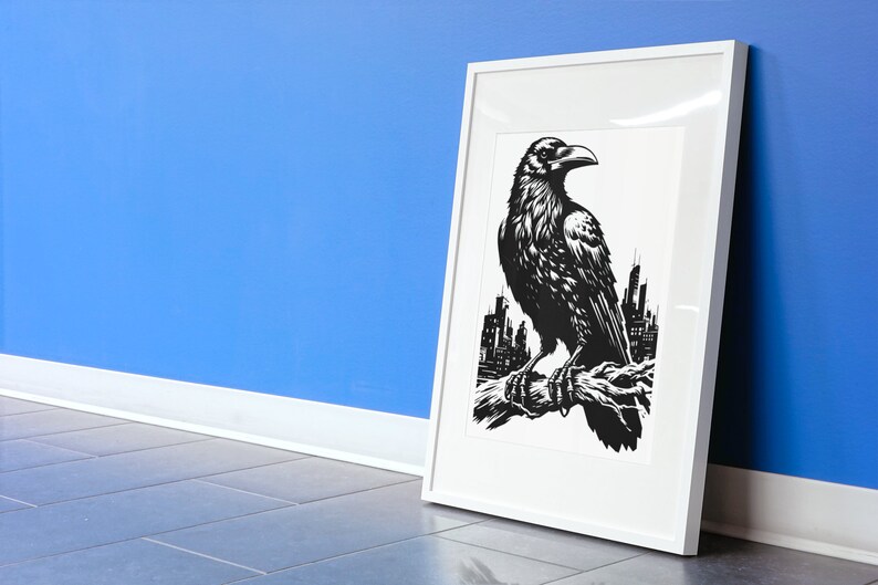 Raven | Svg, Png, Pdf, Jpeg | Cricut Template, Silhouette Template ...