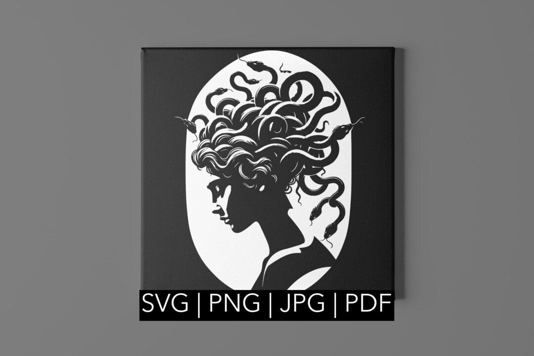 Medusa | Svg, Png, Jpeg, Pdf | Cricut Template, Silhouette Template ...