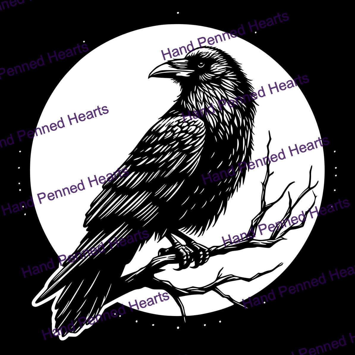 Raven | Svg, Png, Pdf, Jpeg | Cricut Template, Silhouette Template ...