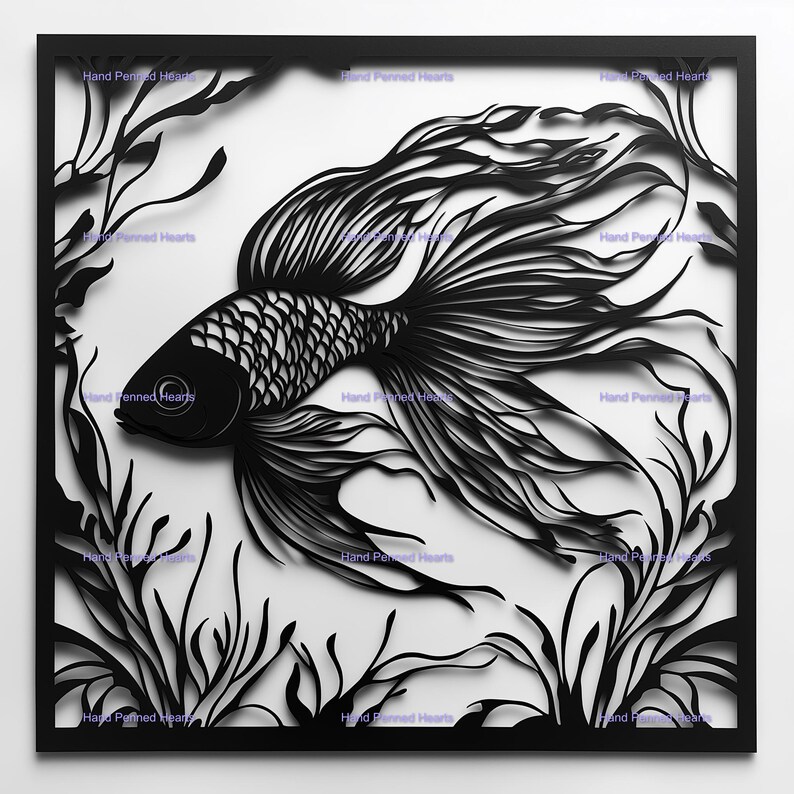 Fish SVG Files - Paper Cut Out Designs - Paper Cutting Art Templates ...