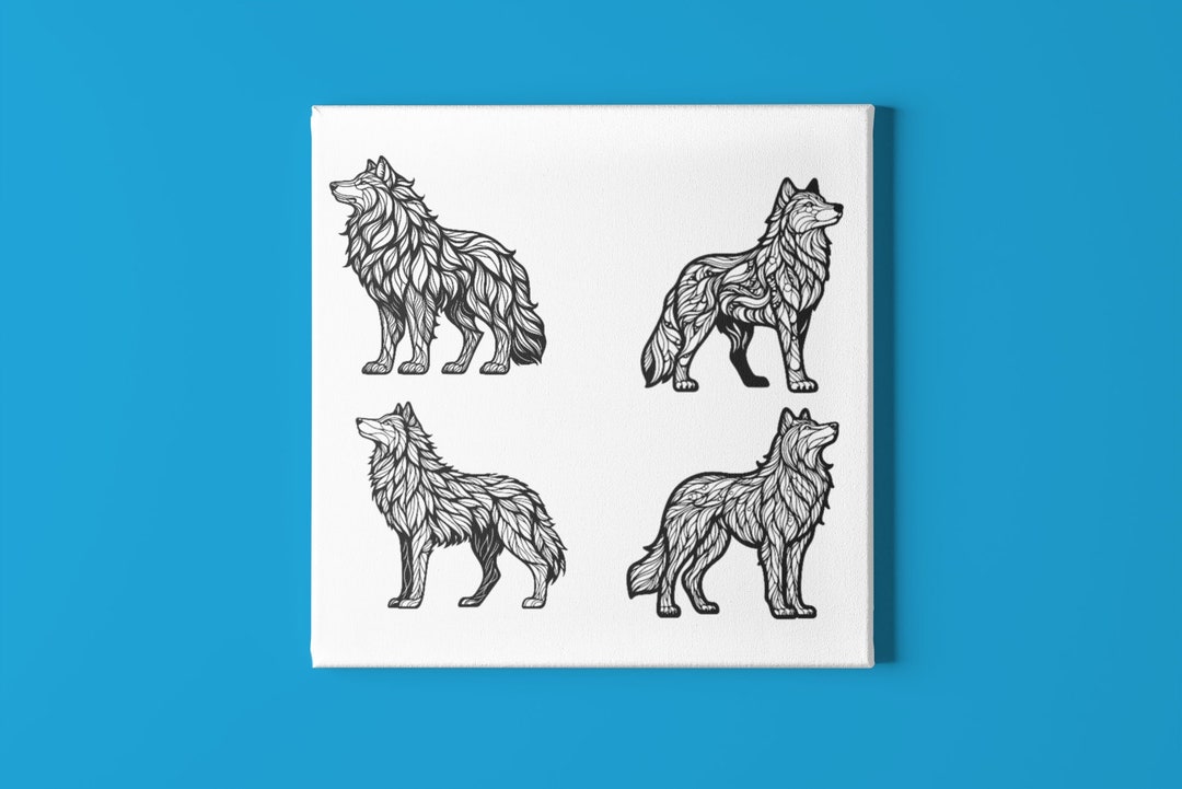 Wolves | Svg, Png, Pdf, Jpeg | Paper Cutting Template, Cricut Template ...