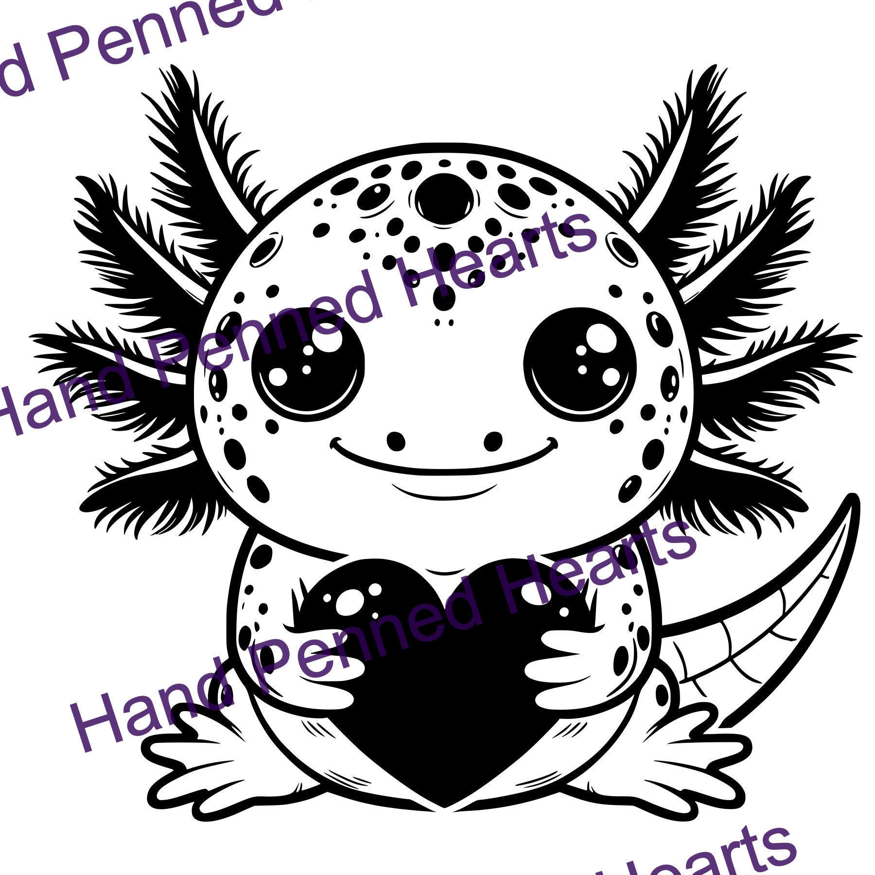 Axolotl Svg, Png, Pdf, Jpeg Cricut Template, Silhouette Template, Laser ...