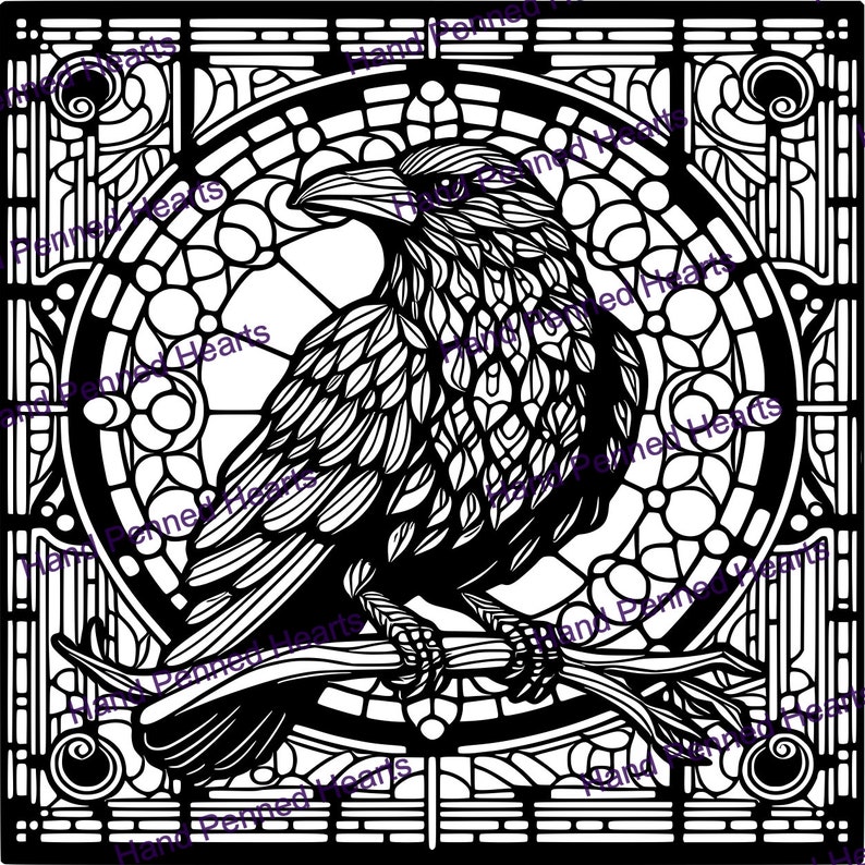 Raven | Svg, Png, Pdf, Jpeg | Cricut Template, Silhouette Template ...