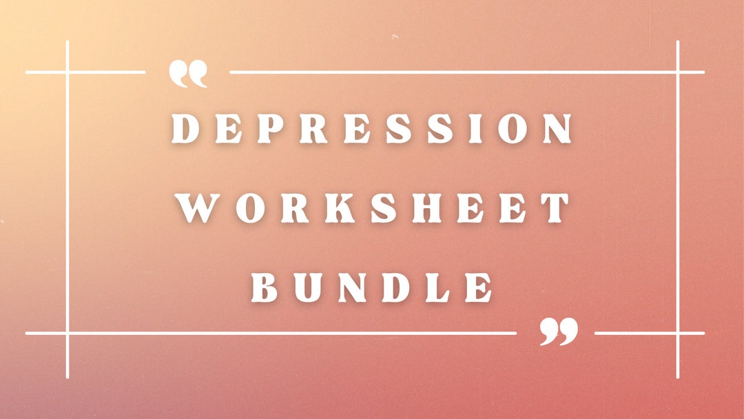 Depression Mega Worksheet Bundle, Therapy Workbook, Therapist Journal ...
