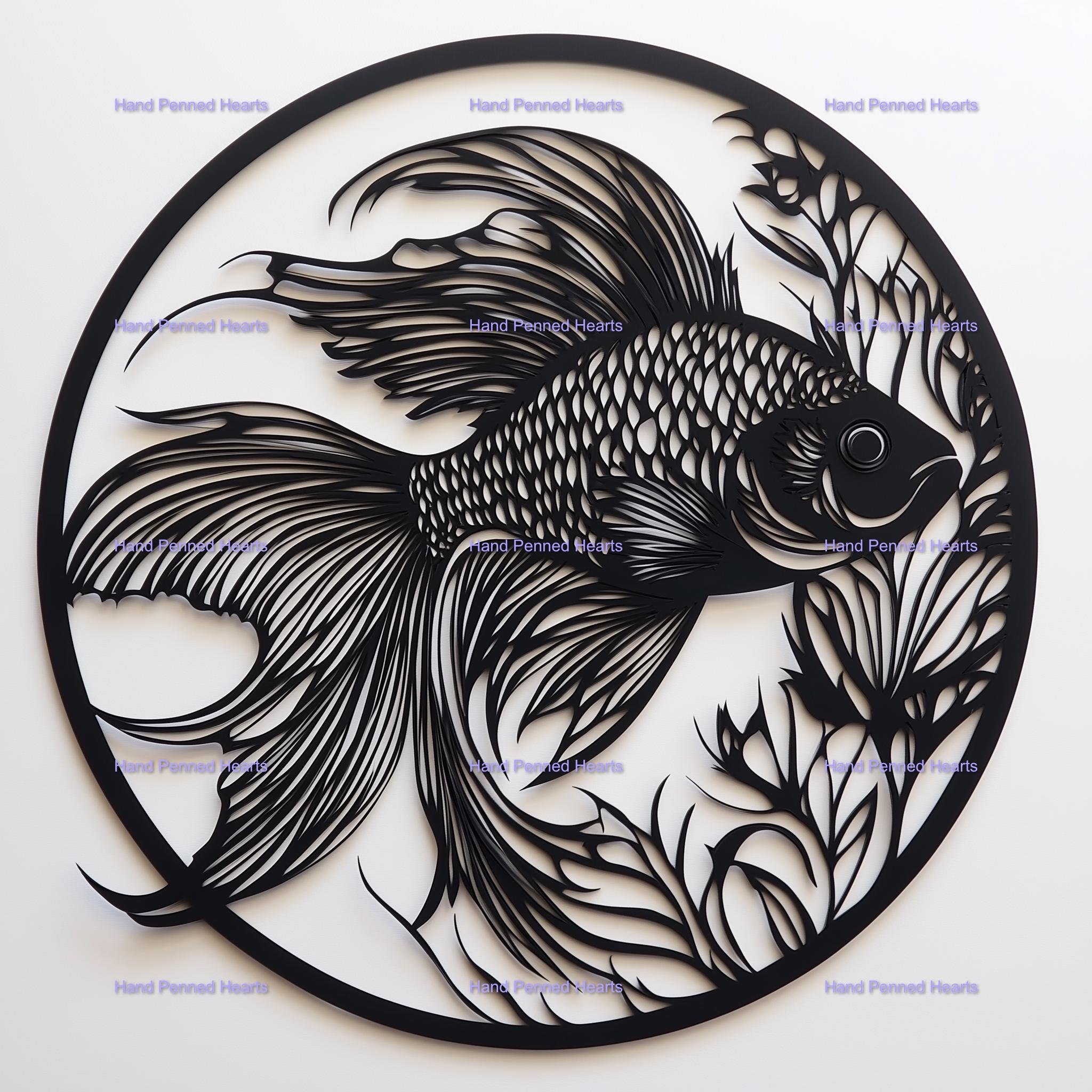 Fish SVG Files - Paper Cut Out Designs - Paper Cutting Art Templates ...