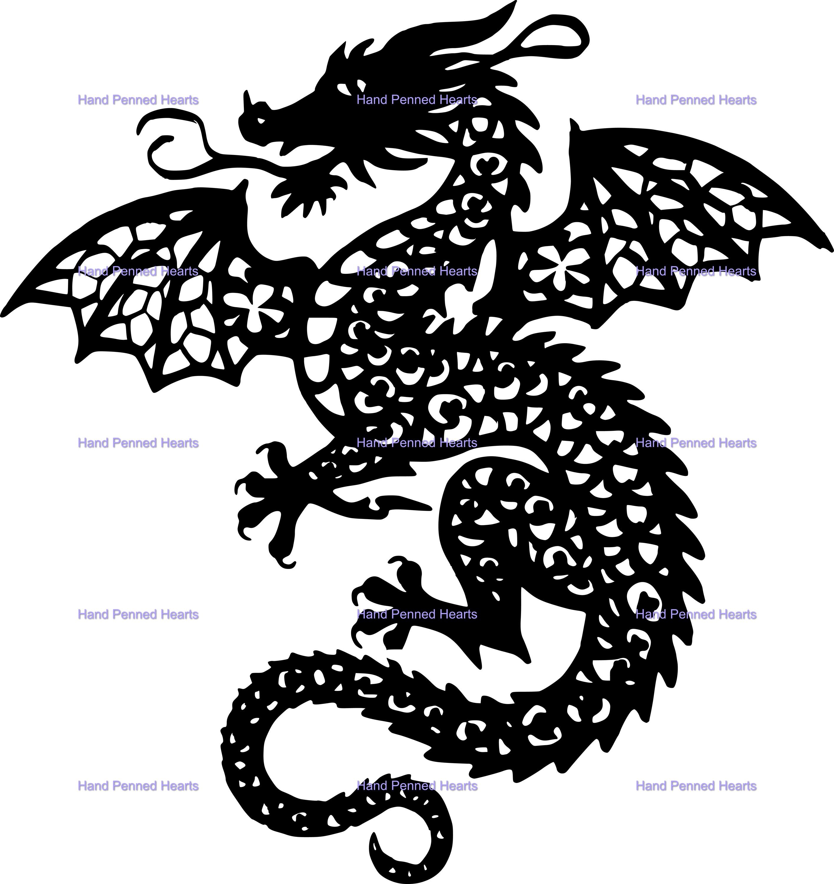 Chinese Dragon Svg Design for Cricut and Silhouette, Dragon Clipart ...