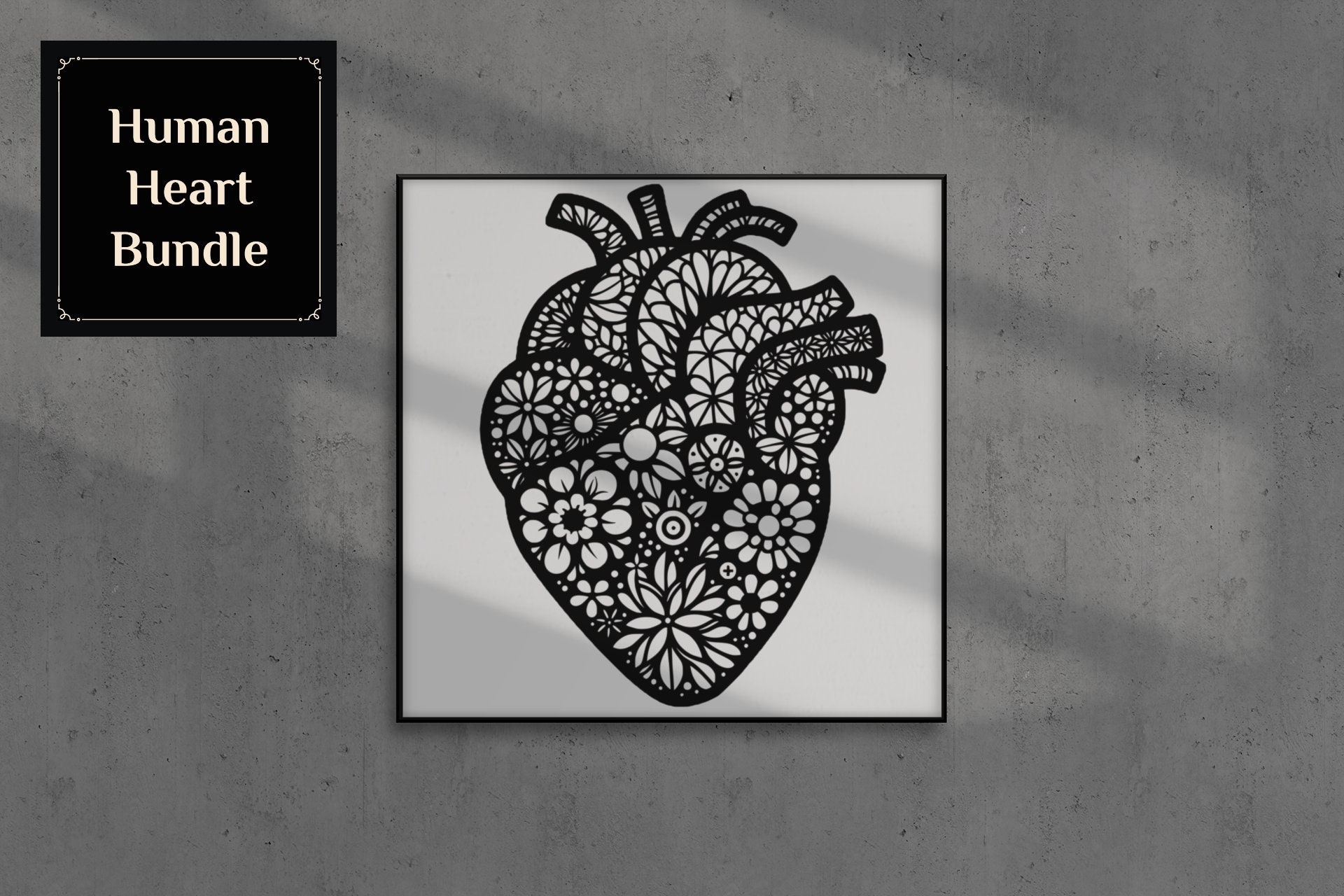 Human Heart Bundle Svg, Png, Pdf, Jpeg Cricut Template, Silhouette ...