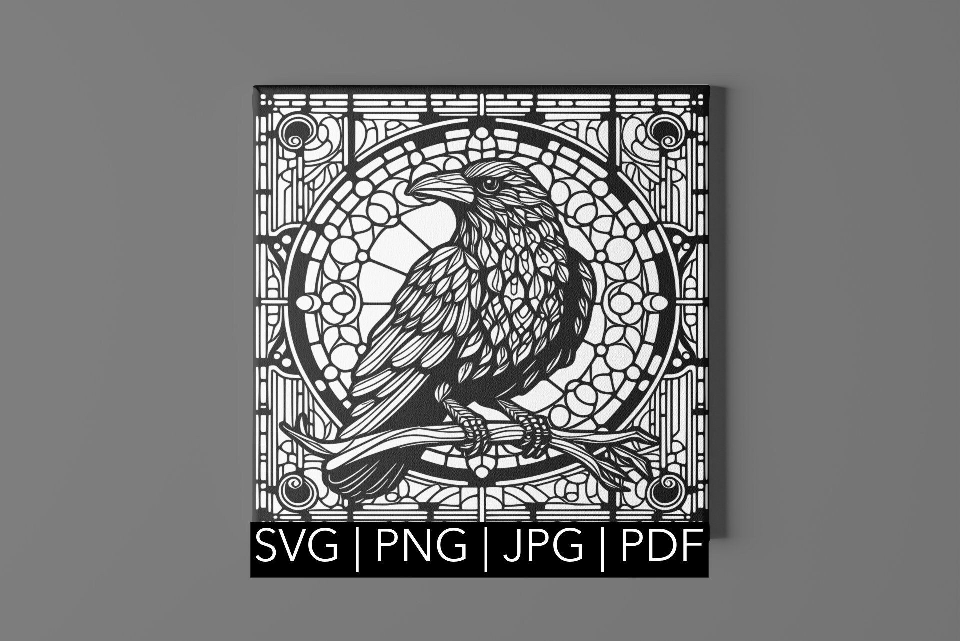 Raven | Svg, Png, Pdf, Jpeg | Cricut Template, Silhouette Template ...