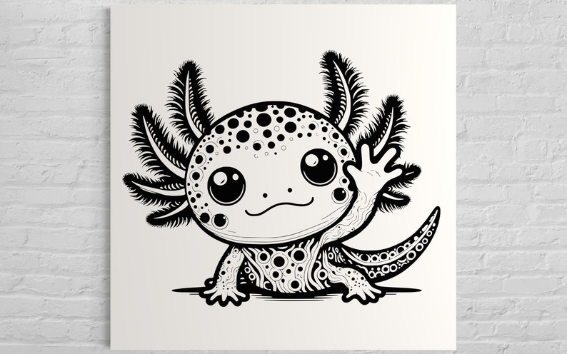 Axolotl Svg, Png, Pdf, Jpeg Cricut Template, Silhouette Template, Laser ...