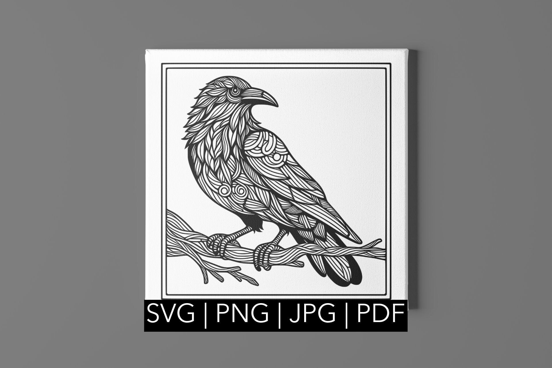 Raven Svg, Png, Pdf, Jpeg Paper Cutting Template, Cricut Template ...