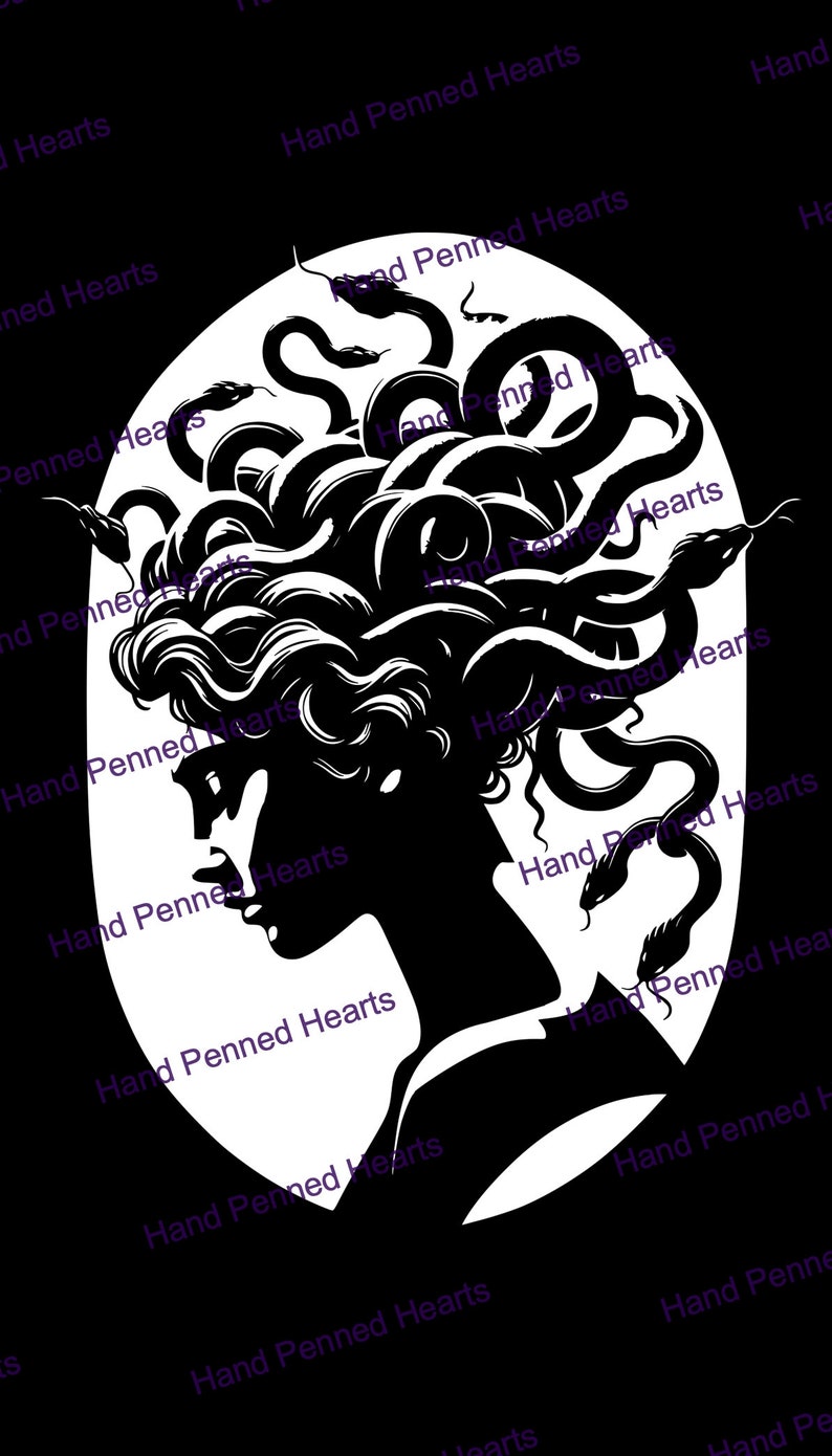 Medusa | Svg, Png, Jpeg, Pdf | Cricut Template, Silhouette Template ...