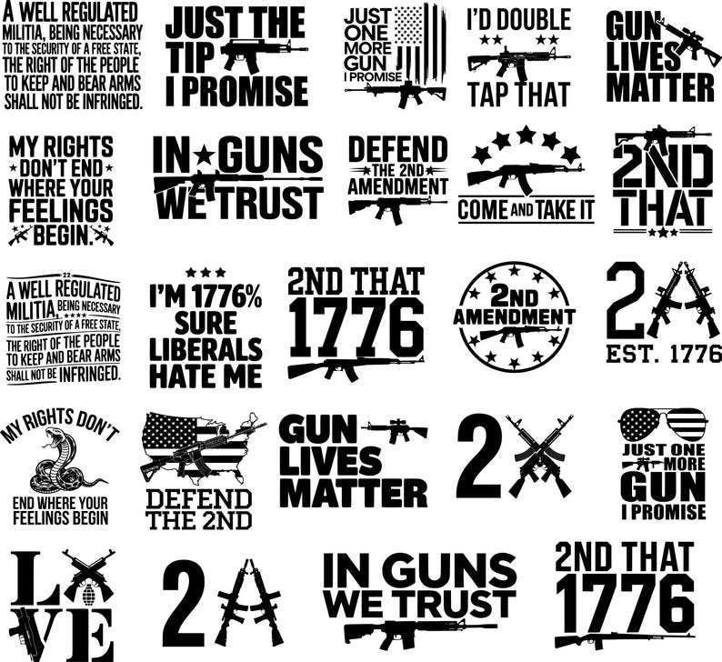 2nd Amendment Bundle Svg, 2nd Amendment T-shirt Svg, American Flag Svg, Patriotic Svg, Second ...