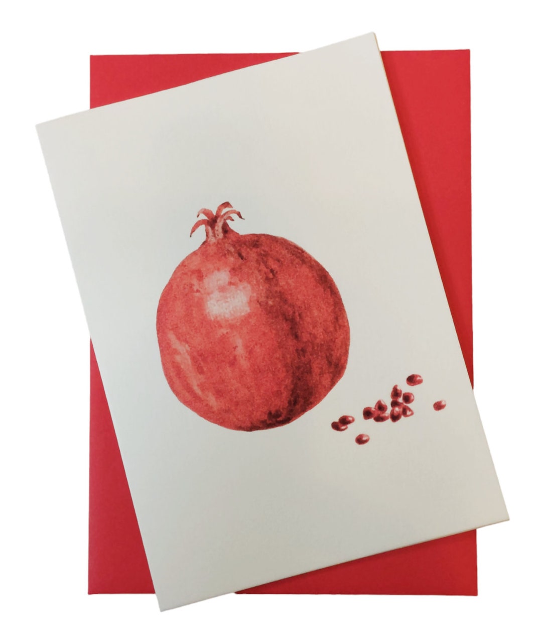 Folding Cards / Greeting Cards / Autumn, Pomegranate, Watercolor, Hand ...