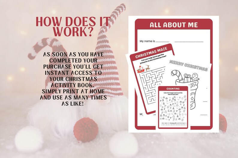 Printable Christmas Activity Book, Christmas Activity Bundle, Kid's ...