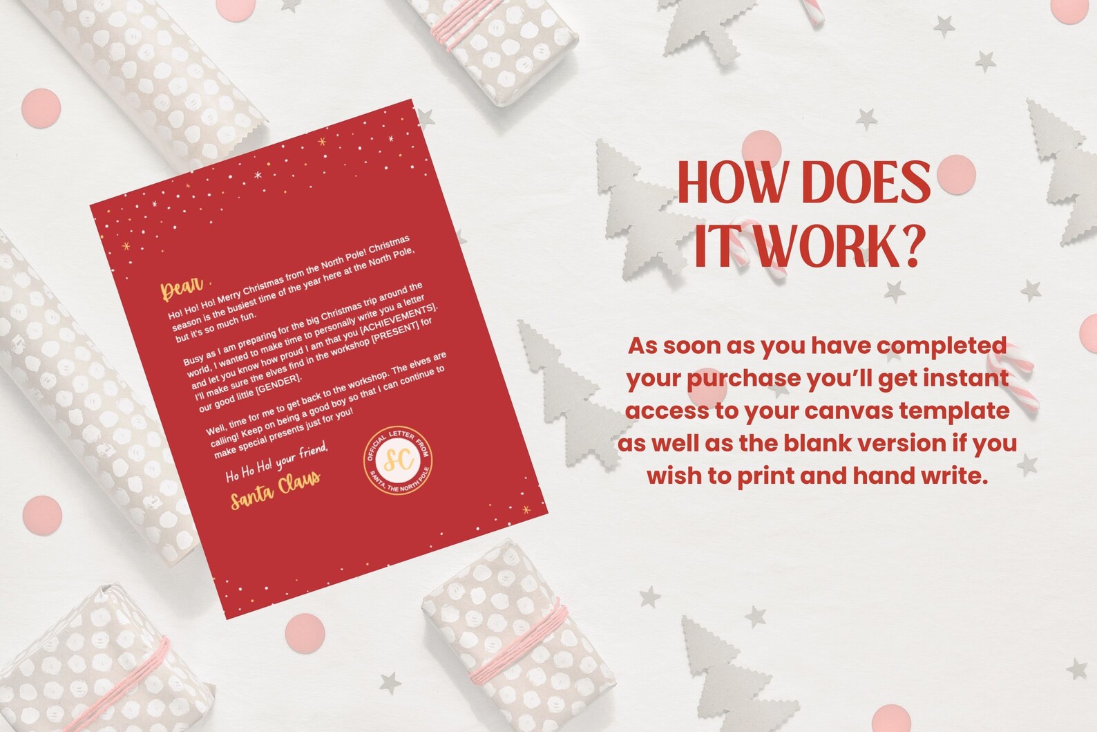 Letter From Santa Printable Christmas Santa Letter Christmas Wish List ...