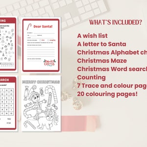 Printable Christmas Activity Book, Christmas Activity Bundle, Kid's ...