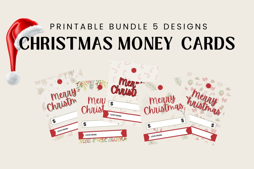 Christmas Money Card PNG, Printable Christmas Gas Money Cards, Money ...