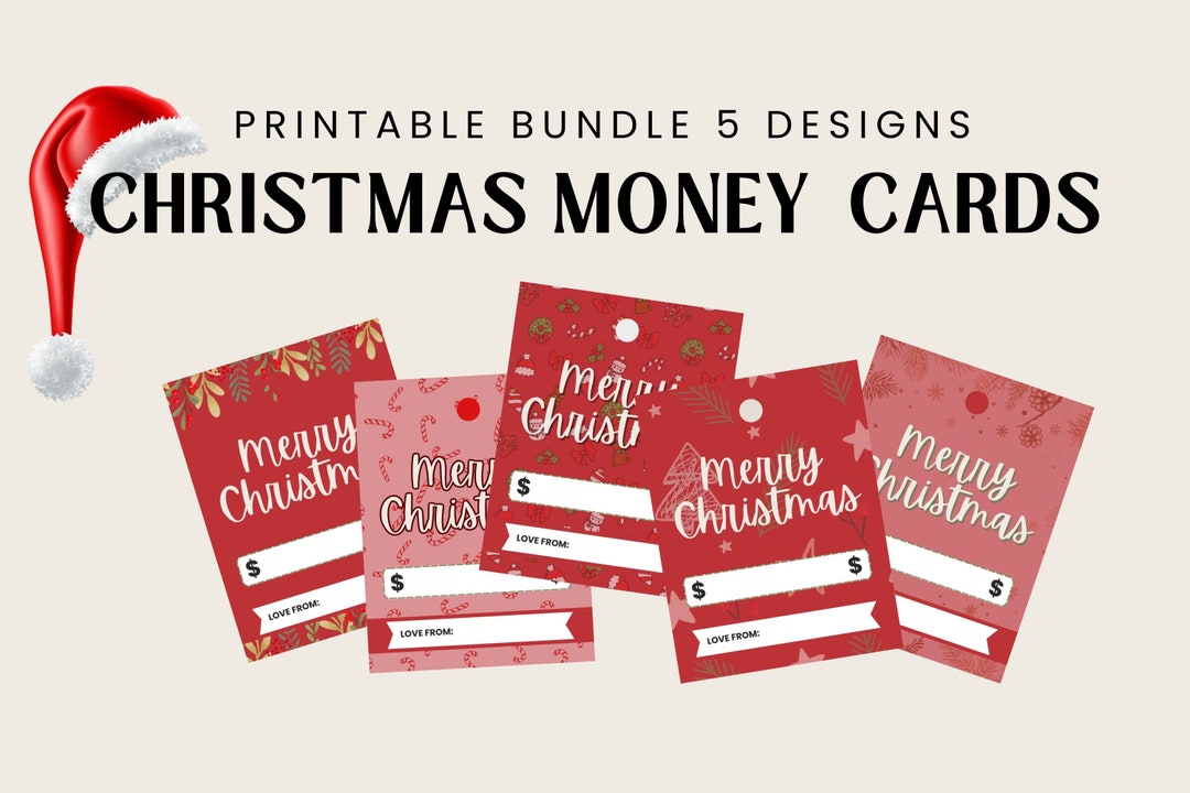 Christmas Money Card PNG, Printable Christmas Gas Money Cards, Money ...