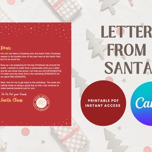 Letter From Santa Printable Christmas Santa Letter Christmas Wish List ...