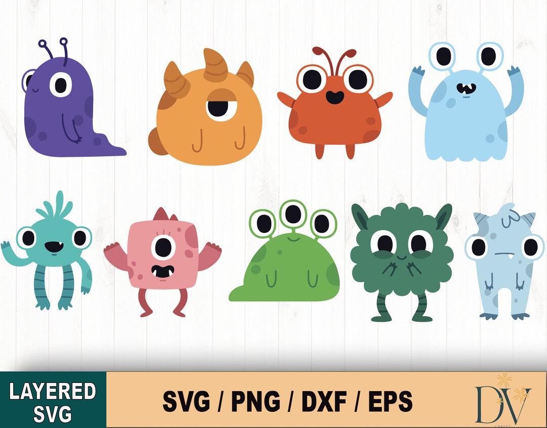 Monster SVG Bundle Red Monster Svg Monster Friends Svg - Etsy Australia