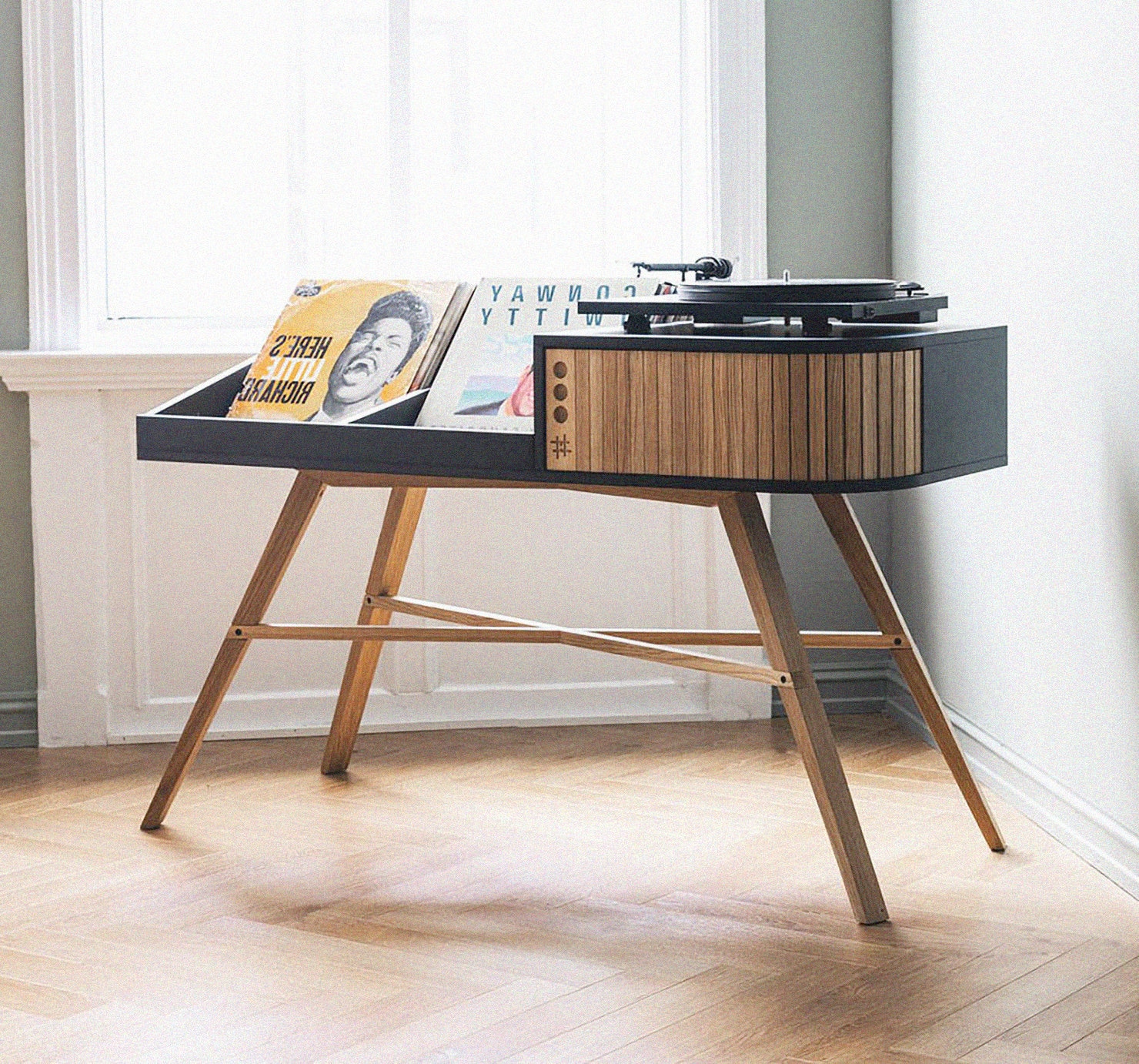 Record Holder, Record Player Table, Record Player Stand, Record Console ...