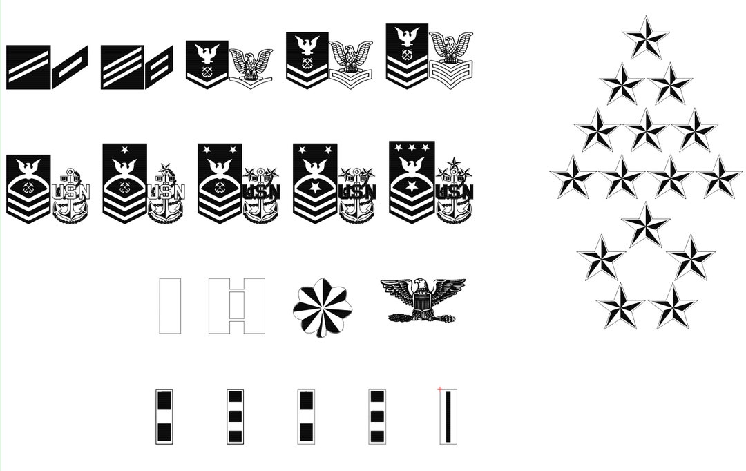US Navy Rank SVG, DXF, and Lbart Files - Etsy